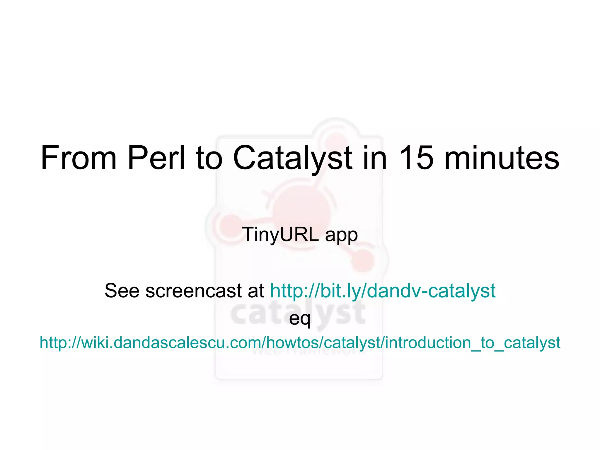 Introduction To Catalyst Part 1 Ppt Computing Technology And Computing