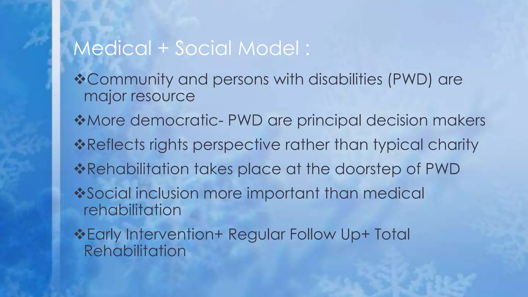 Community Based Rehabilitation Approaches | PPTX