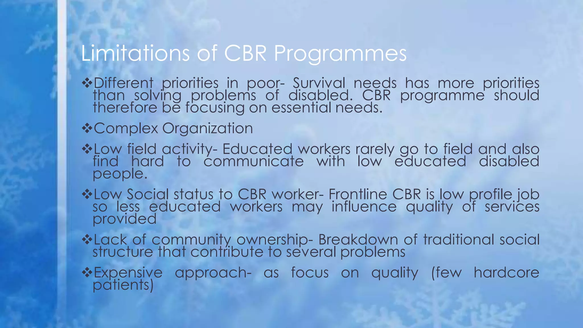 Community Based Rehabilitation Approaches | PPTX