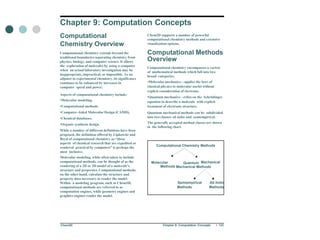 Introduction to Computational chemistry- | PPT