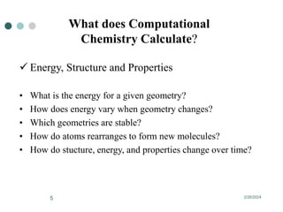 Introduction to Computational chemistry- | PPT