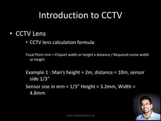 Introduction to cctv_installation_course | PPT