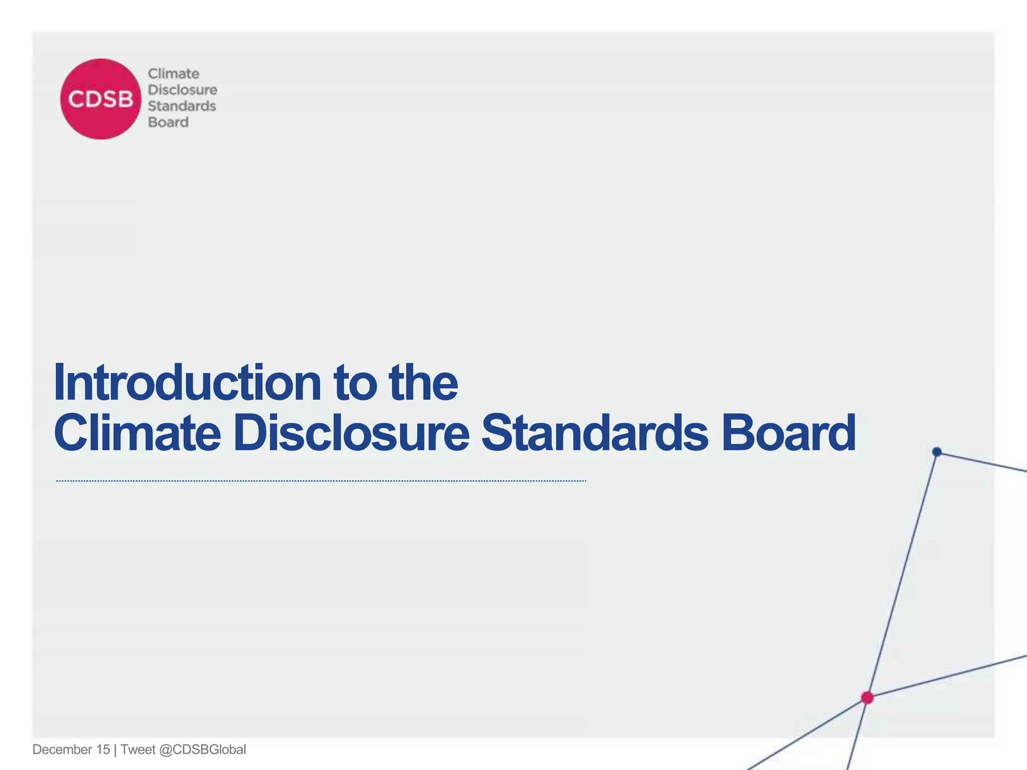 Introduction to CDSB | PPTX