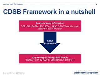 Introduction to CDSB | PPTX