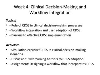 Introduction to clinical decision support | PPT