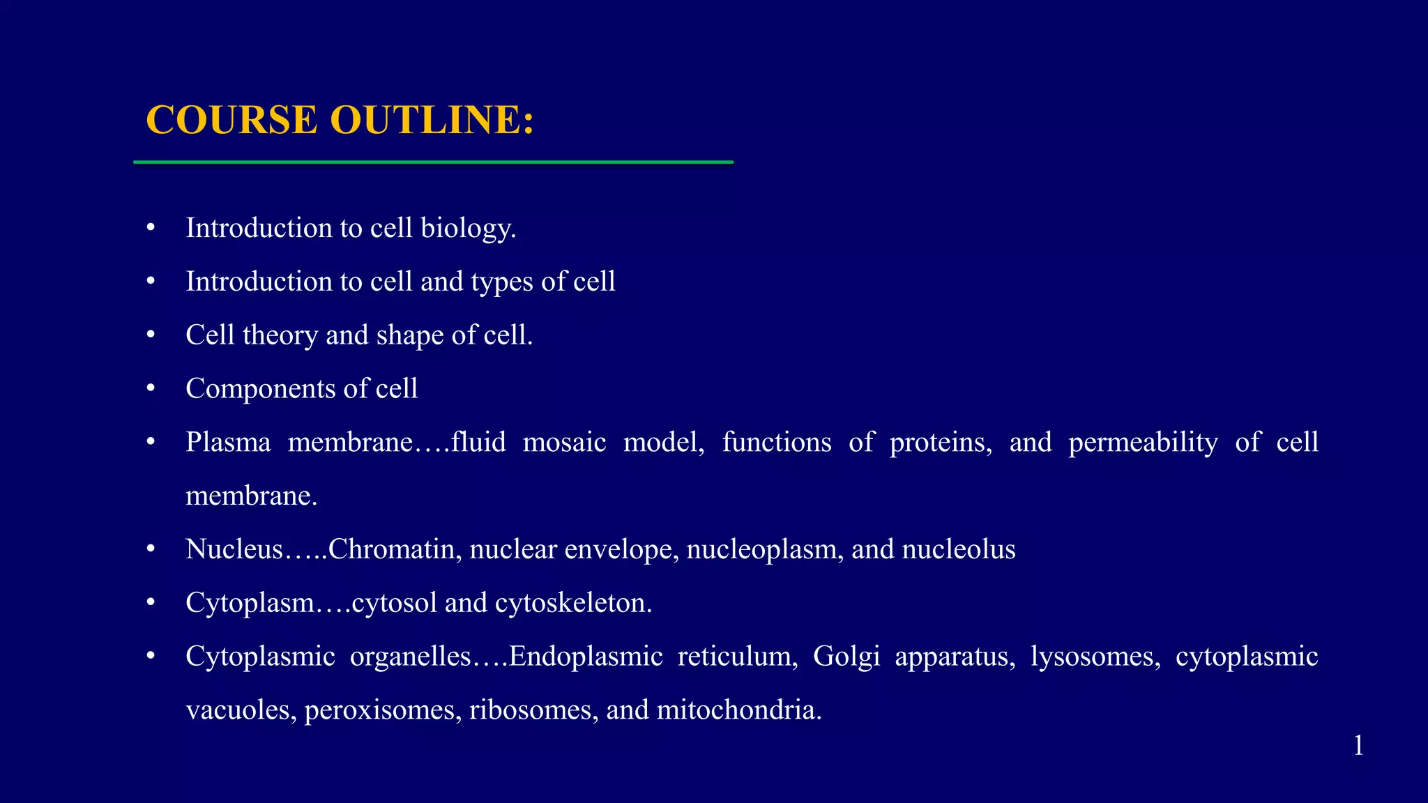 INTRODUCTION TO CELL BIOLOGY AND CELL.pptx | Biological Sciences | Science