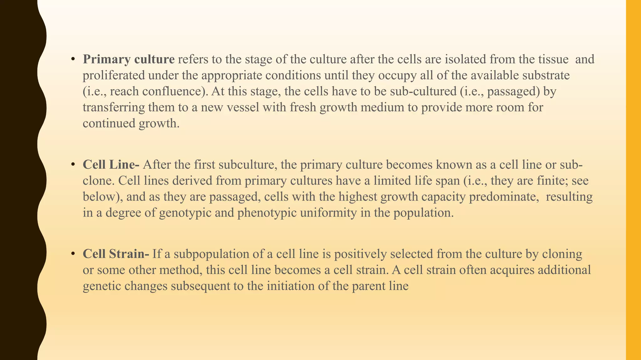 Introduction to cell culture- concepts of cell culture part-1 | PPTX