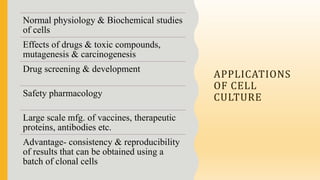 Introduction to cell culture- concepts of cell culture part-1 | PPTX