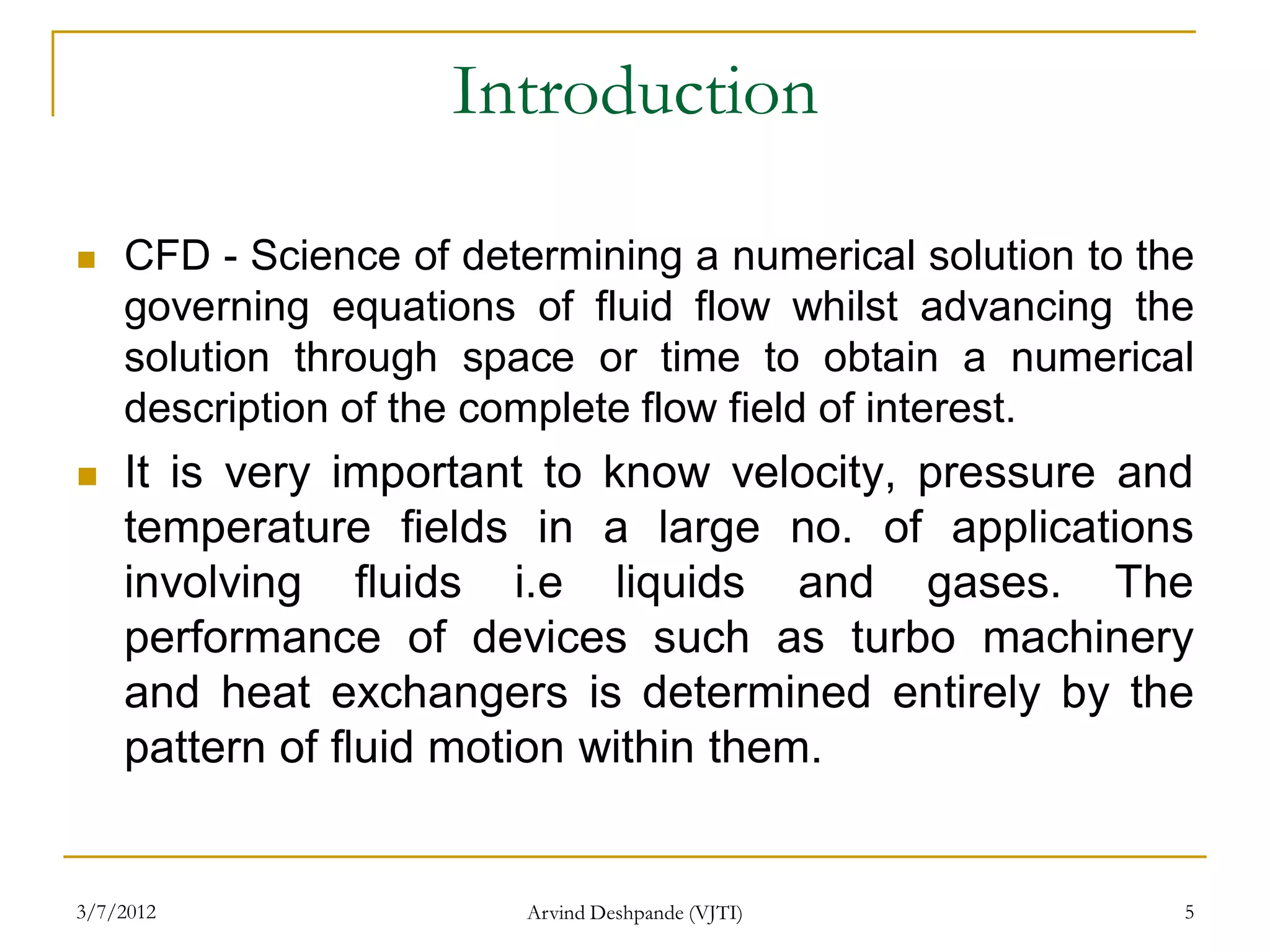 Introduction to cfd | PDF