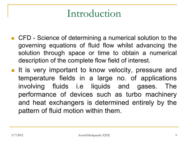Introduction to cfd | PDF