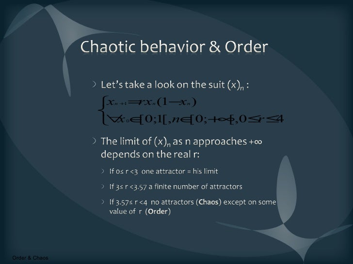 Chaos and Fractals Chaos and Fractals