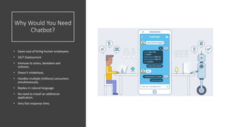 Introduction to Chatbots | PPTX | Artificial Intelligence | Technology & Computing