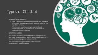 Introduction to Chatbots | PPTX | Artificial Intelligence | Technology ...