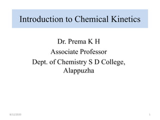 Introduction to chemical kinetics | PPTX