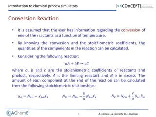 Simulation of Chemical Rectors - Introduction to chemical process simulators - Coco - DWSIM ...