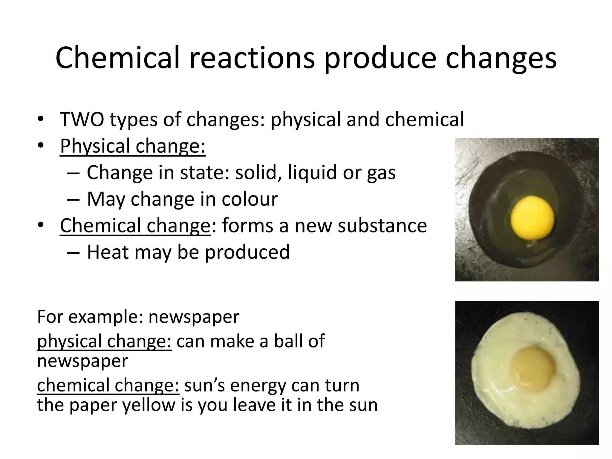 Introduction to chemical reactions | PPT