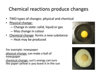 Introduction to chemical reactions | PPTX