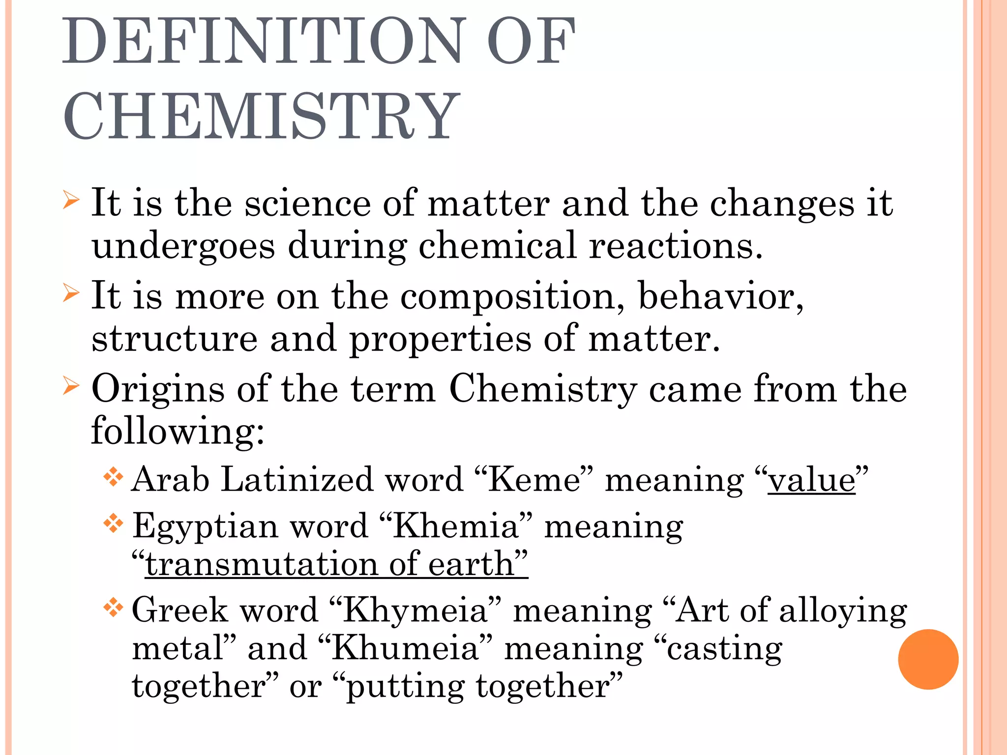 Introduction to chemistry | PPT