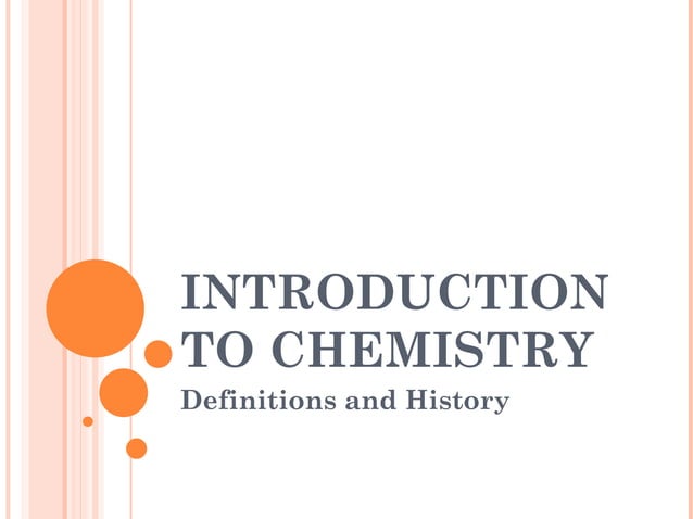 Introduction to chemistry | PPT