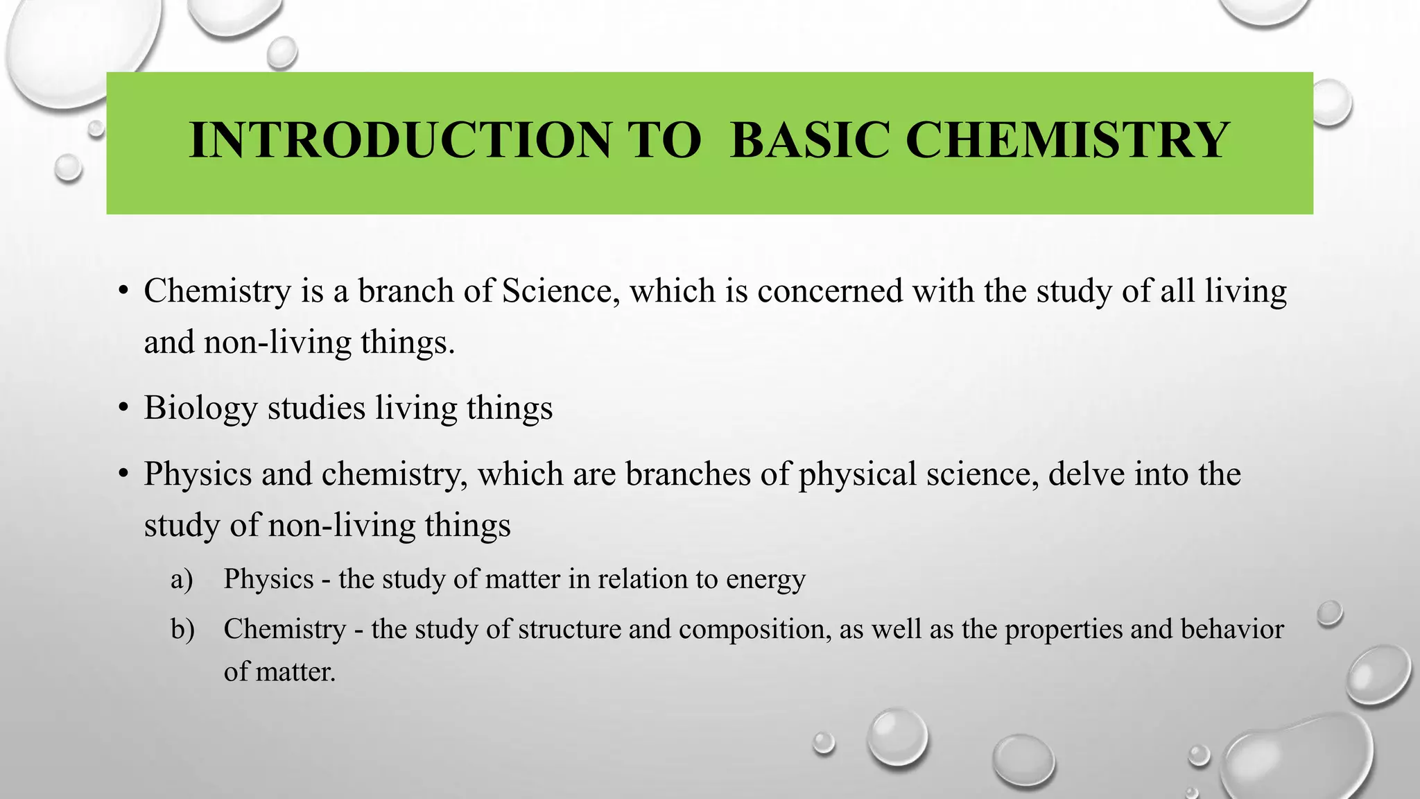 Introduction to Chemistry | PPTX