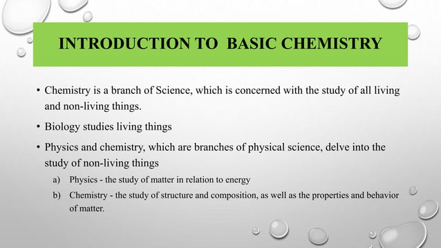 Introduction to Chemistry | PPTX | Substance Abuse | Diseases and ...