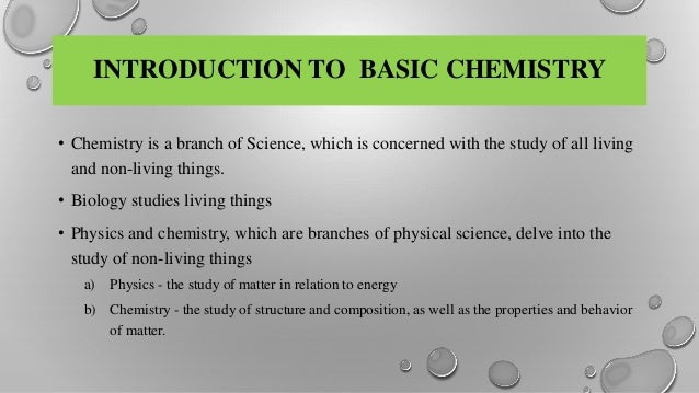 Introduction to Chemistry