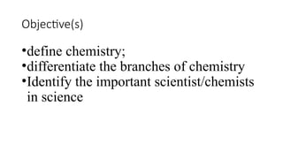 Grade 10 Science - Introduction to Chemistry | PPTX