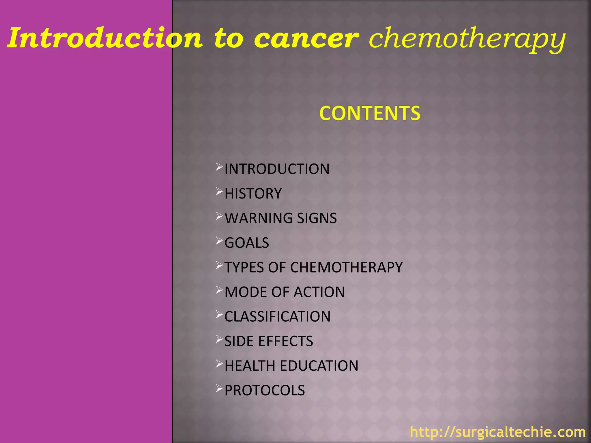 Introduction to chemotherapy | PPT