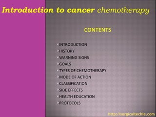 Introduction to chemotherapy | PPT