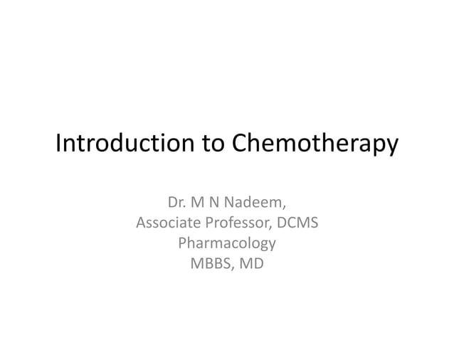 Introduction to chemotherapy | PDF