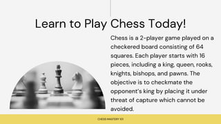 Introduction to Chess The Basics Learn How to Play Chess.pptx