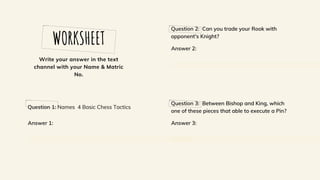 Introduction to chess theory | PPTX