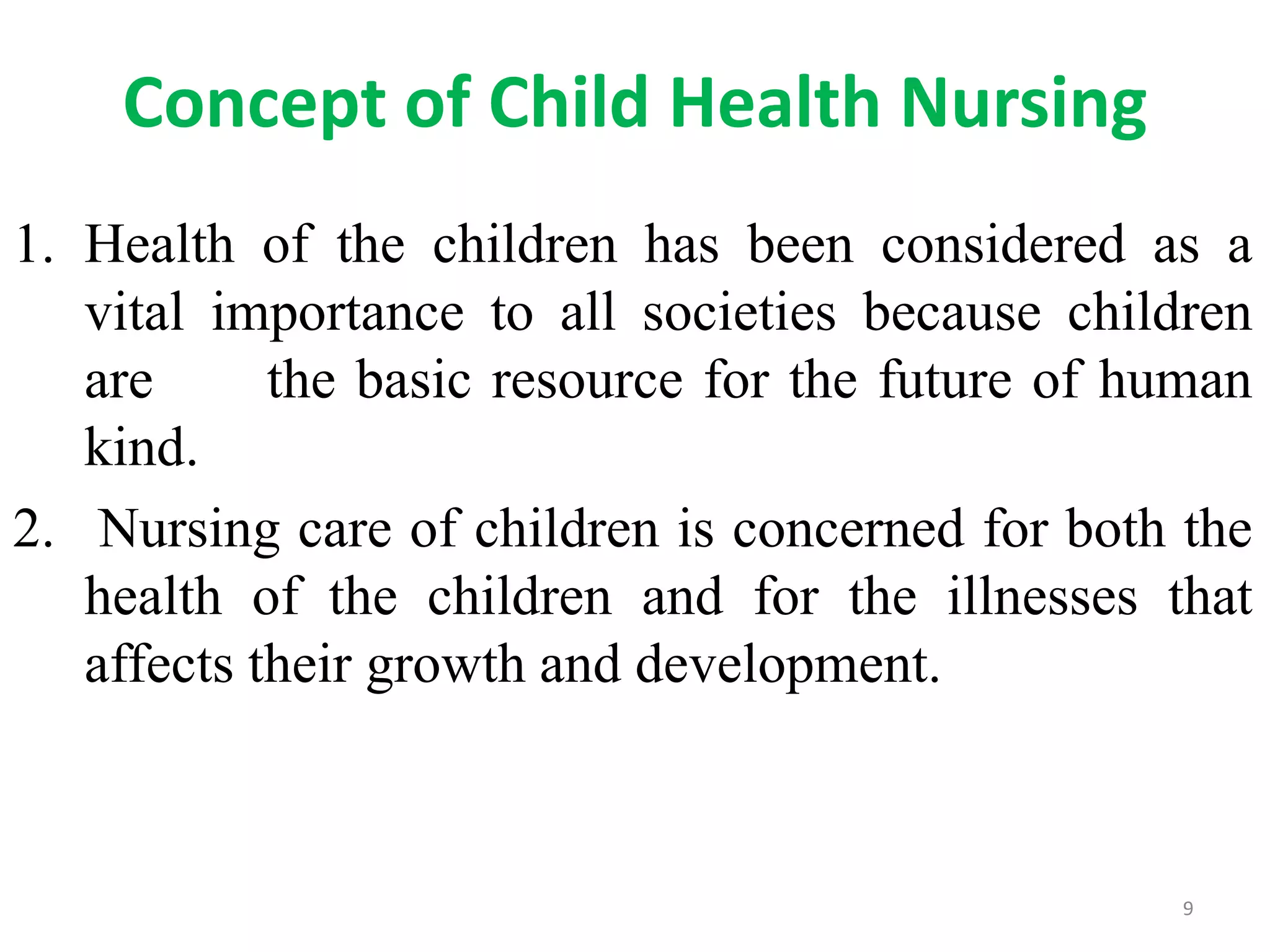 Introduction to Child Health and Child Health Nursing [Autosaved ...