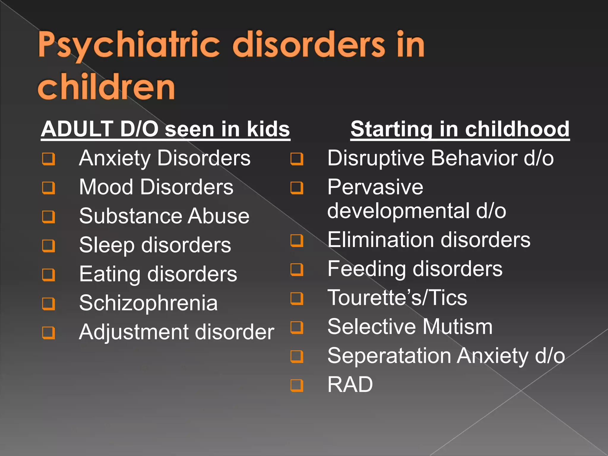 Introduction to Child Psychiatry | PPTX