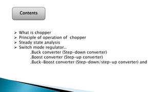 Introduction to chopper & analysis | PPTX
