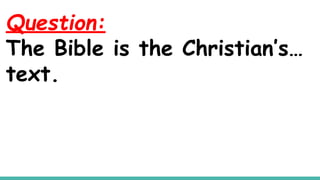 Introduction to christianity | PDF