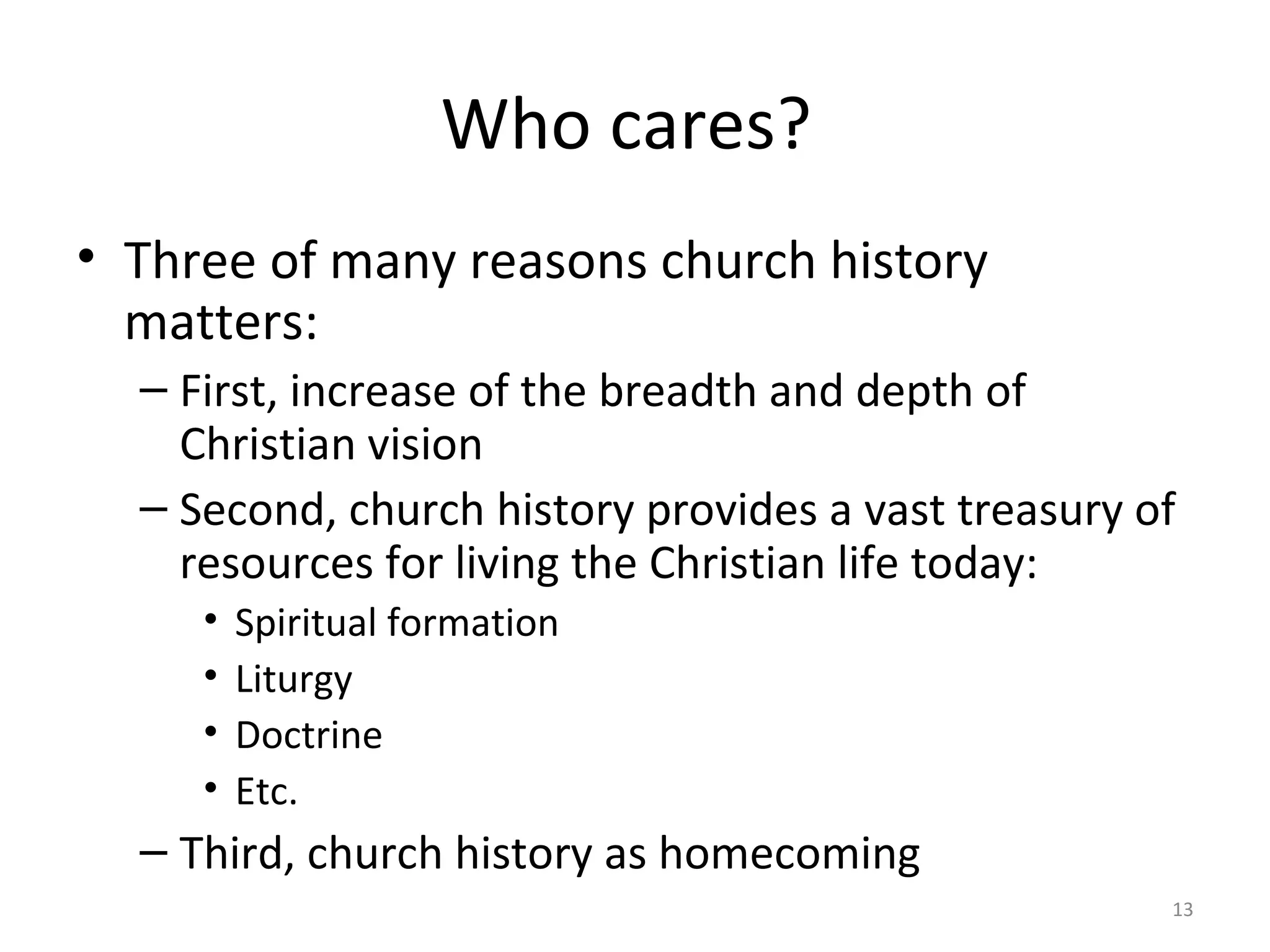 Introduction to church history practice | PPT