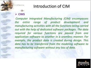 Introduction to CIM | PPTX