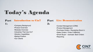 Introduction to Cin7 Webinar Presentation | PPT