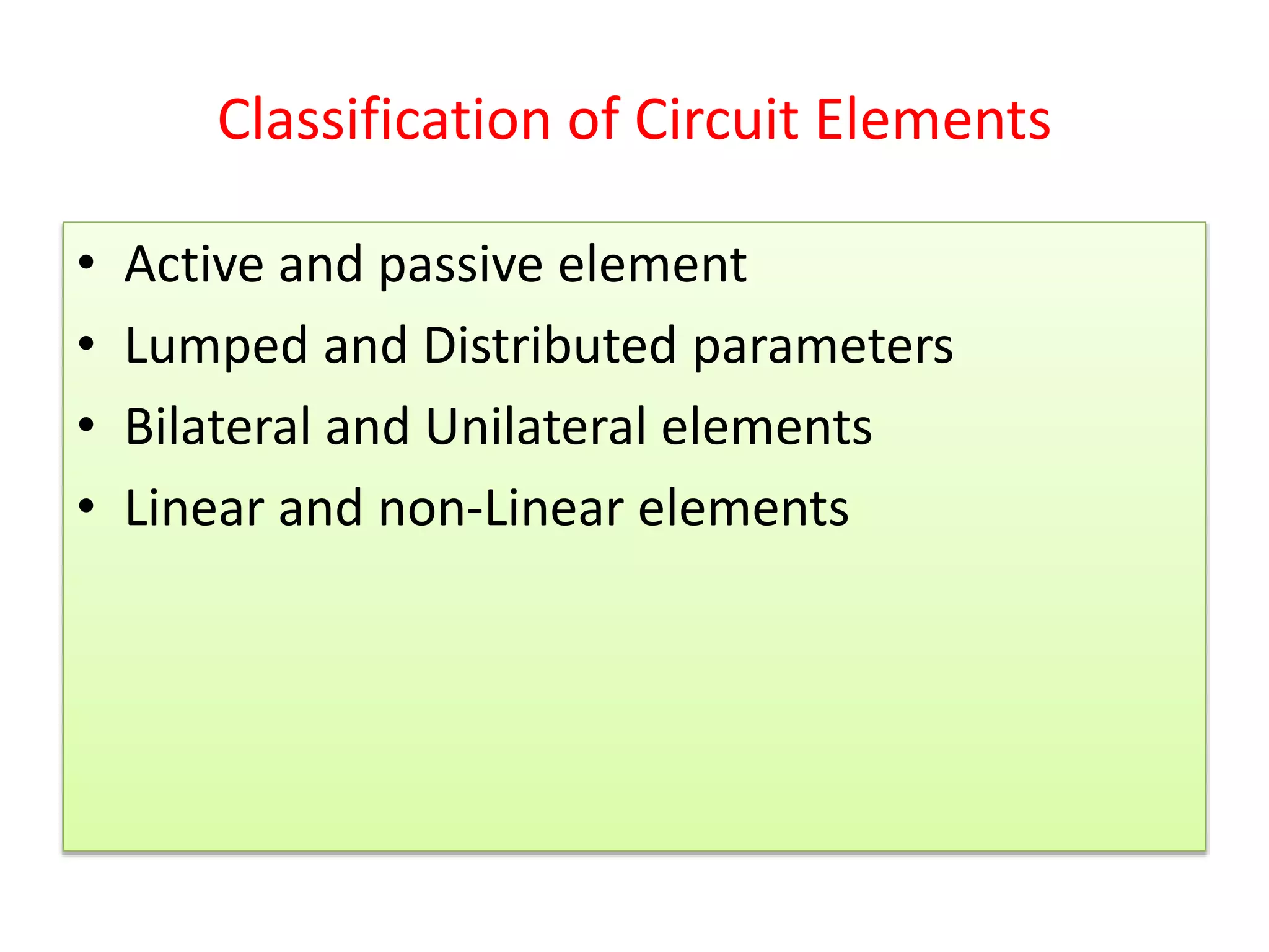 Introduction to circuit theory | PPTX