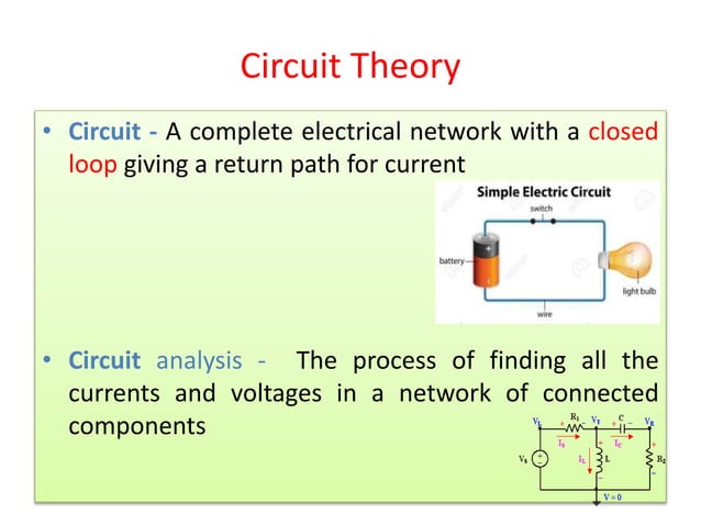 Introduction to circuit theory | PPTX | Computer Networking | Computing