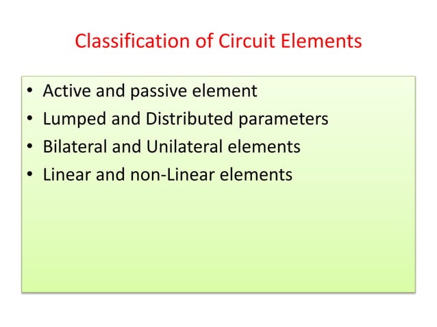 Introduction to circuit theory | PPTX | Computer Networking | Computing