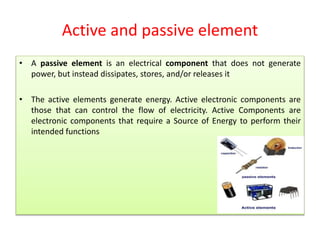 Introduction to circuit theory | PPTX | Computer Networking | Computing