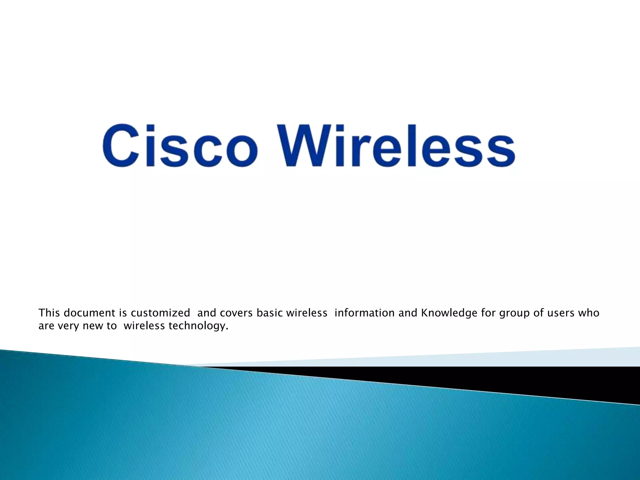 Introduction to cisco wireless | PPTX