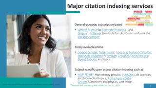 Introduction to Citation Indexing Services | PDF