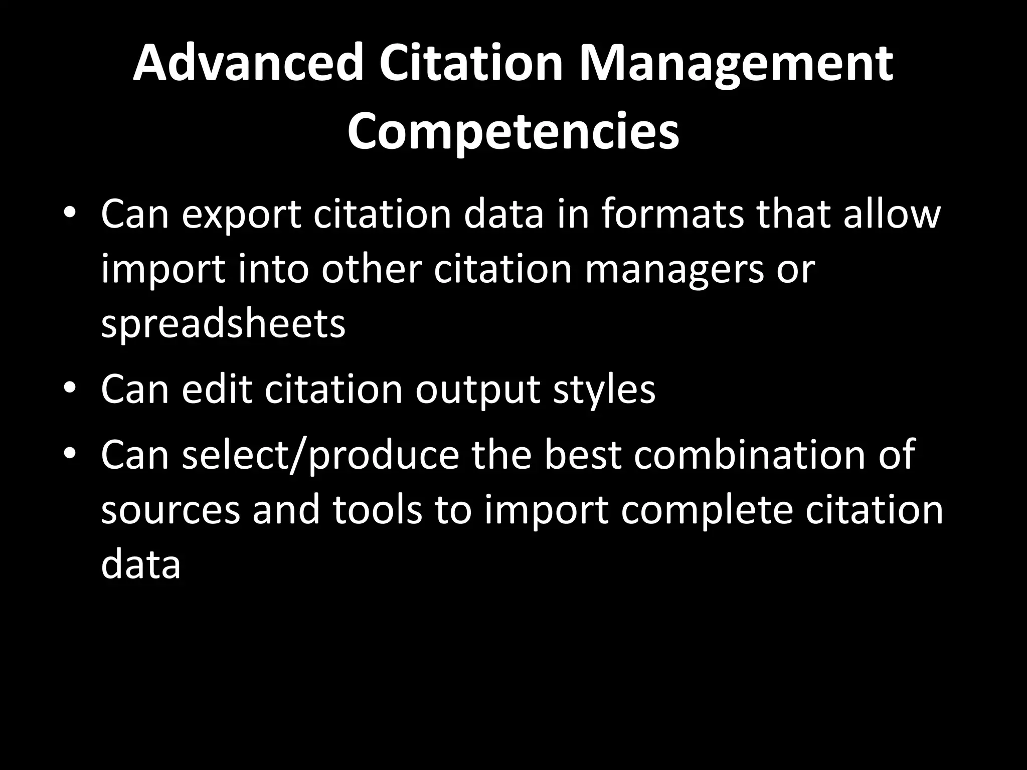 Introduction to Citation Management | PPTX