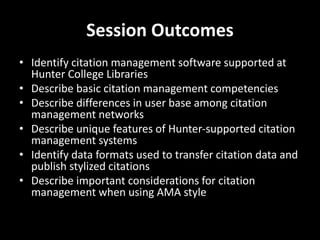 Introduction to Citation Management | PPTX
