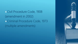 Introduction to civil and criminal procedure code | PPTX