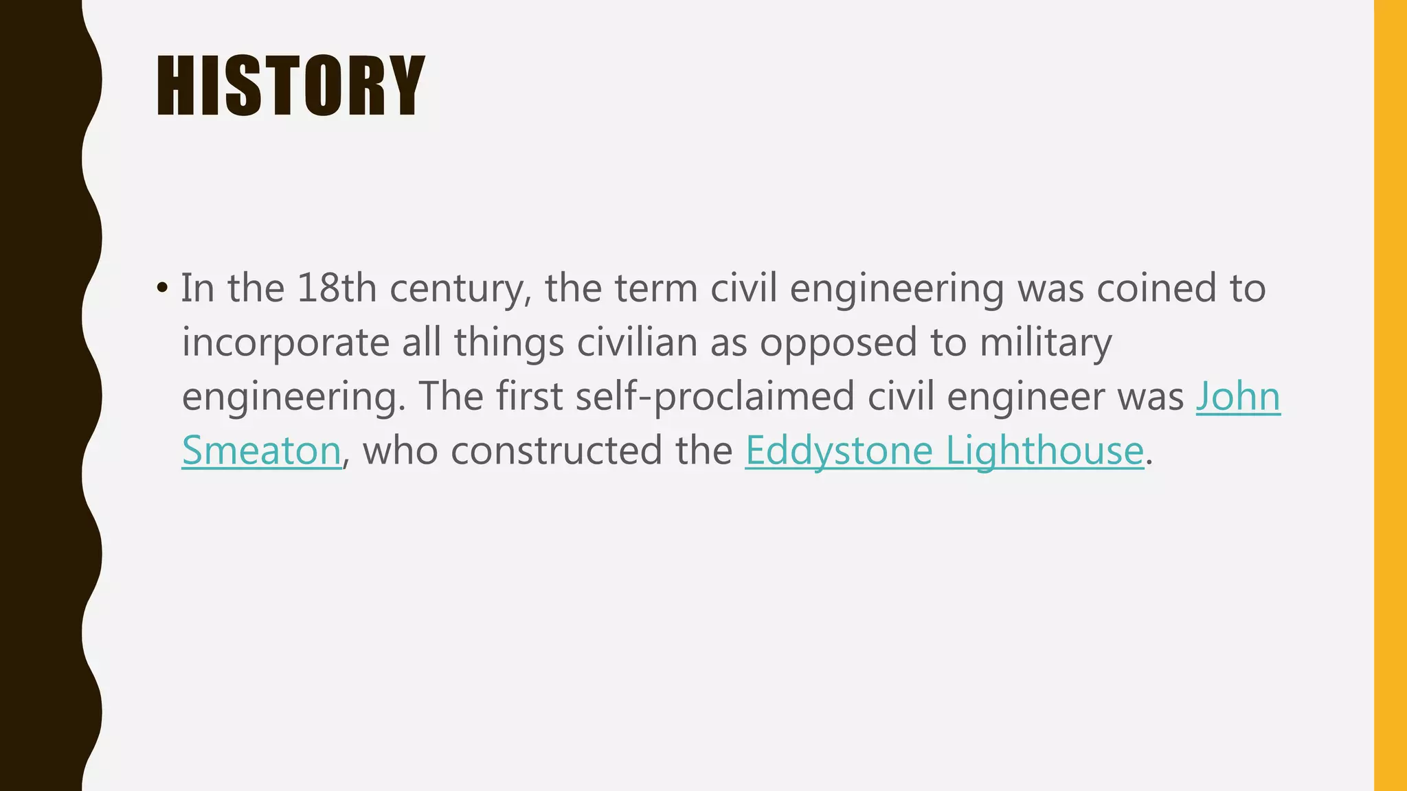 Introduction to civil engineering and its history. | PPTX