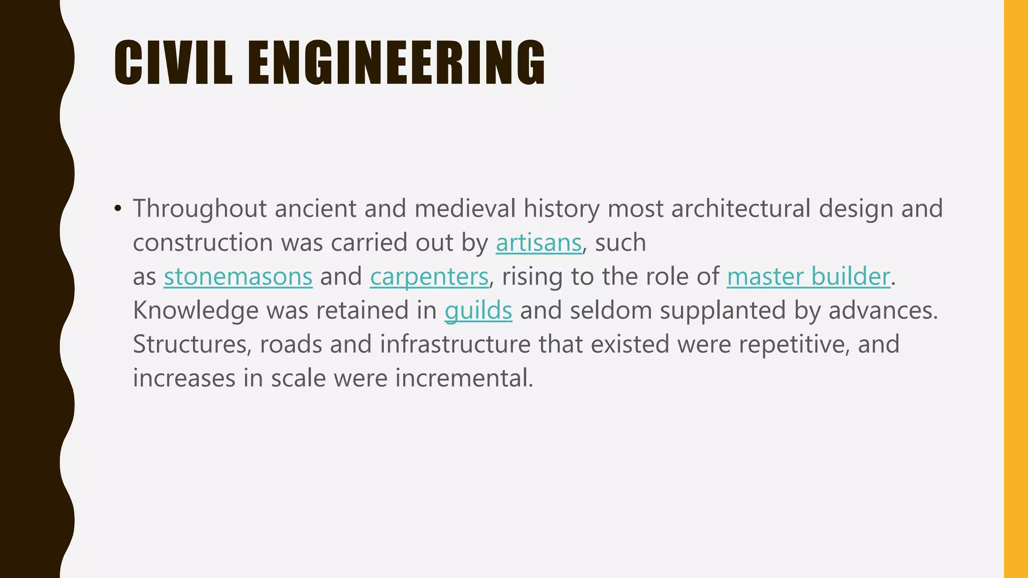 Introduction to civil engineering and its history. | PPTX
